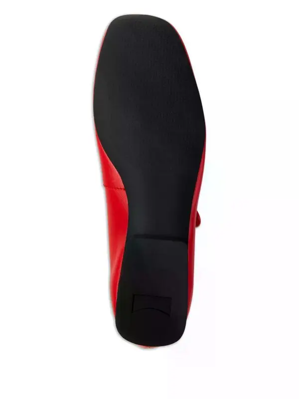 Camper Buckle Strap Ballet Flats - Red