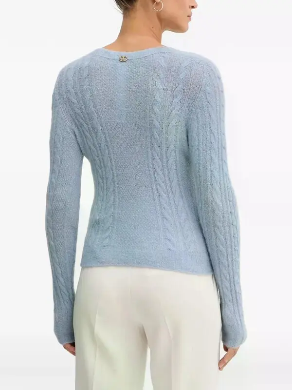 TWINSET Cable-knit V-neck Sweater