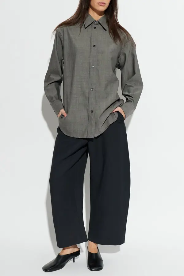 Studio Nicholson Rouen' Wool Shirt - Grey