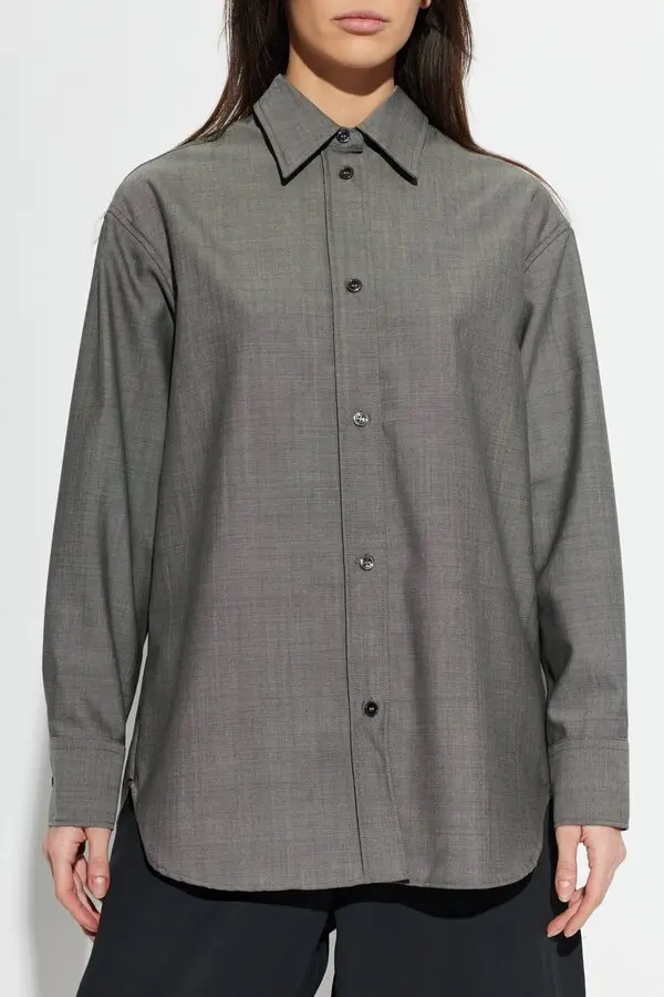 Studio Nicholson Rouen' Wool Shirt - Grey