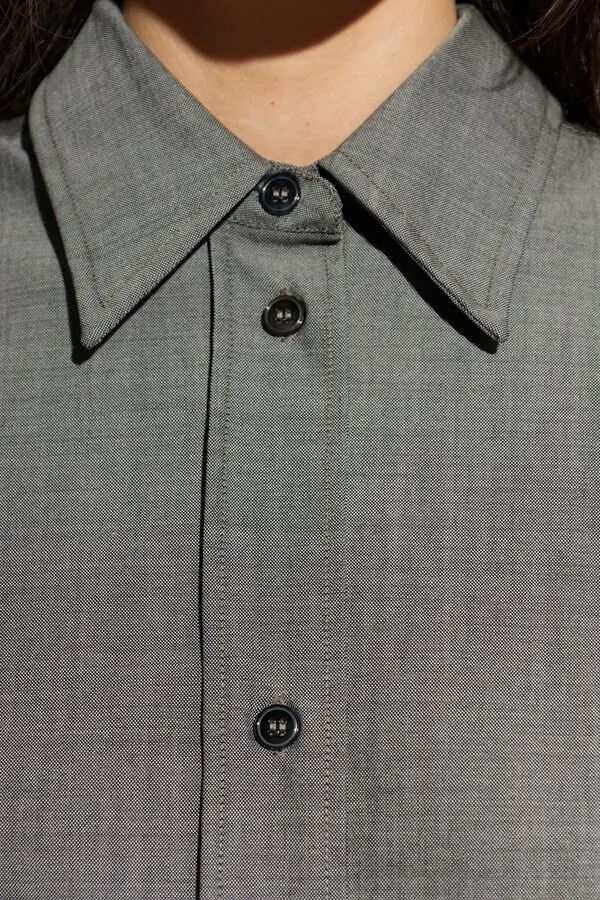 Studio Nicholson Rouen' Wool Shirt - Grey