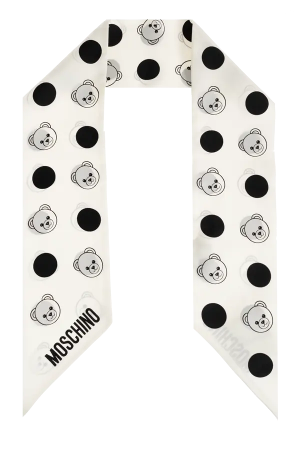 Moschino Silk Scarf - White