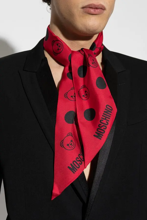 Moschino Silk Scarf - Red