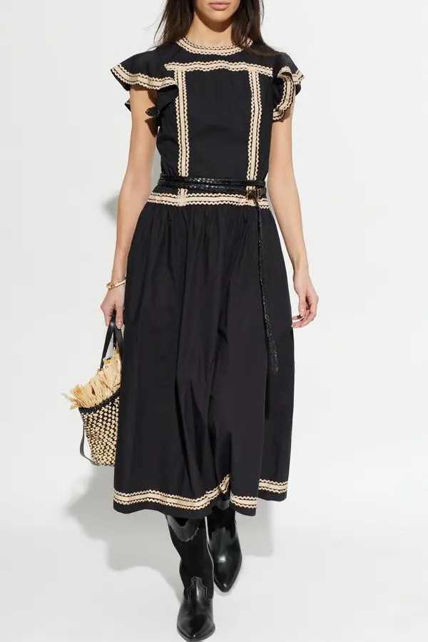 Ulla Johnson Flared Silhouette Dress With Ruffle Details