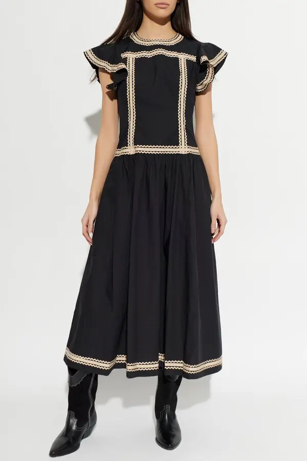 Ulla Johnson Flared Silhouette Dress With Ruffle Details