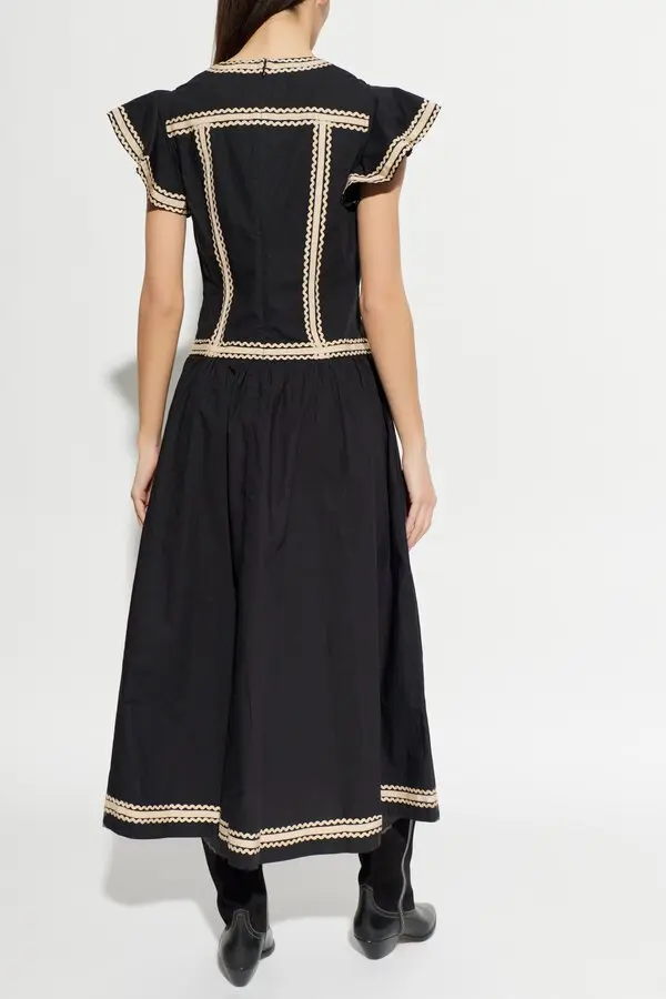 Ulla Johnson Flared Silhouette Dress With Ruffle Details