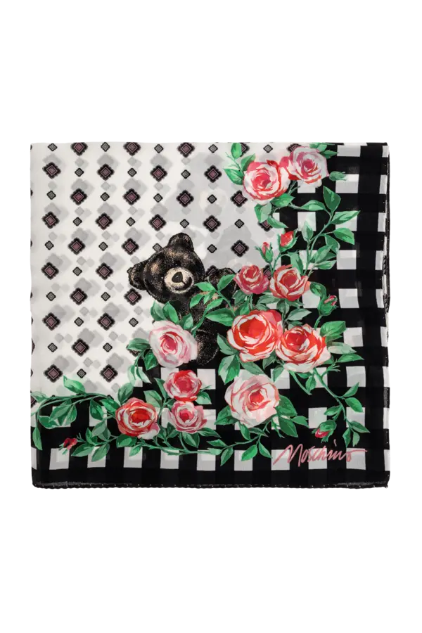 Moschino Silk Scarf With Print - Multicolour