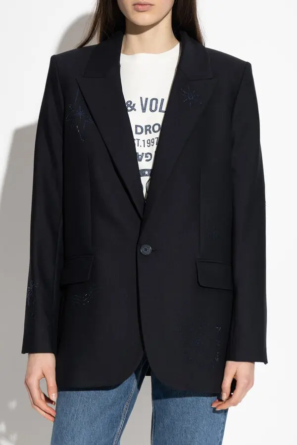 Zadig&Voltaire Blazer With Embroidered Star Motifs