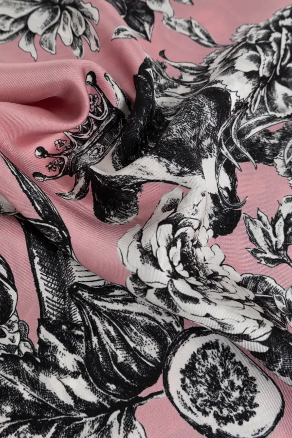 Moschino Silk Scarf With Print