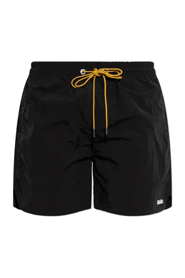 Rhude Swim Shorts With Logo - Black