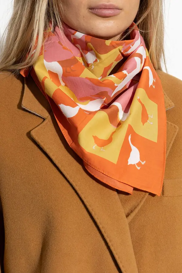 Moschino Cotton Scarf With Print - Multicolour