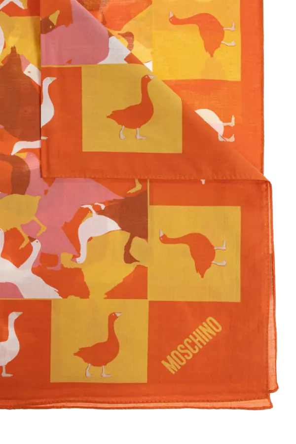Moschino Cotton Scarf With Print - Multicolour