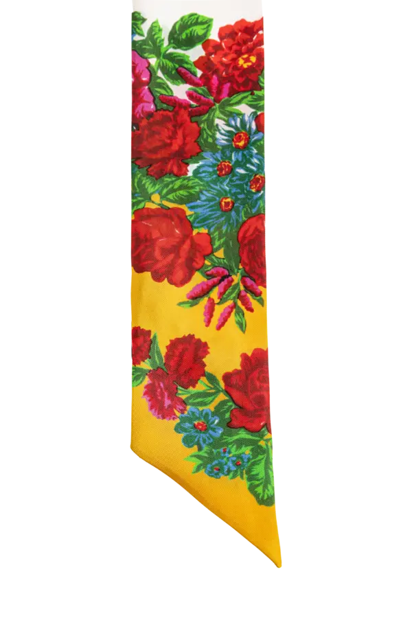 Moschino Silk Scarf With Floral Motif