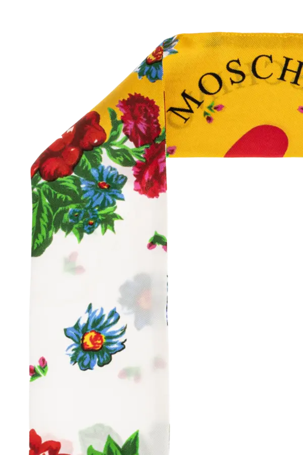 Moschino Silk Scarf With Floral Motif