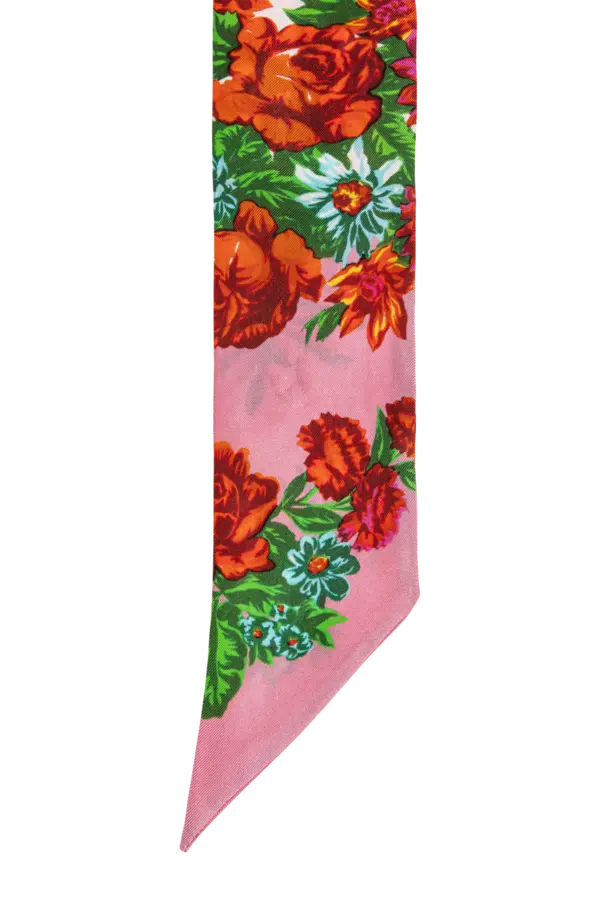 Moschino Silk Scarf With Floral Motif