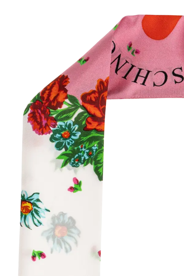 Moschino Silk Scarf With Floral Motif