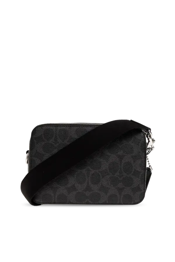 Coach Patterned Shoulder Bag - Black