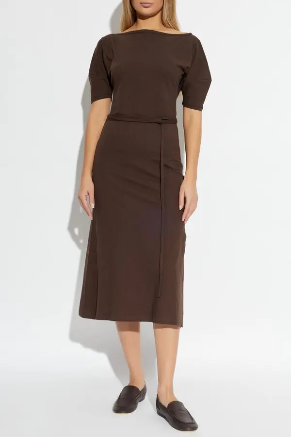 brown midi dress short sleeve Brown Short Sleeve Midi Dress – Chilton Avenue main image 0