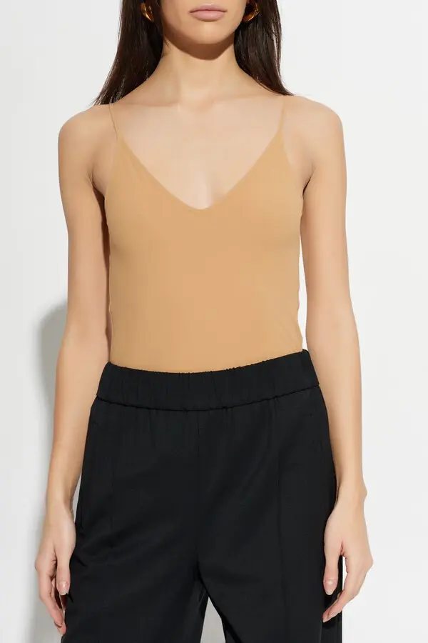 JIL SANDER V-neck Camisole Bodysuit - Beige