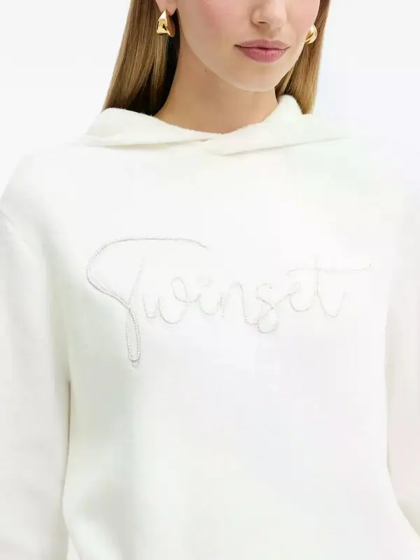 TWINSET Hoodie With Beaded Embellishments