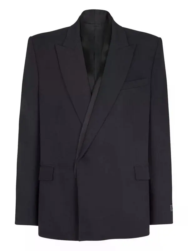 Balmain Single-breasted Wool Blazer - Black