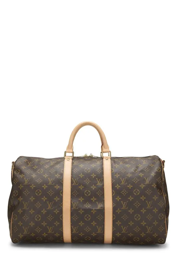 LOUIS VUITTON Monogram Keepall Bandouliere 50 - Brown