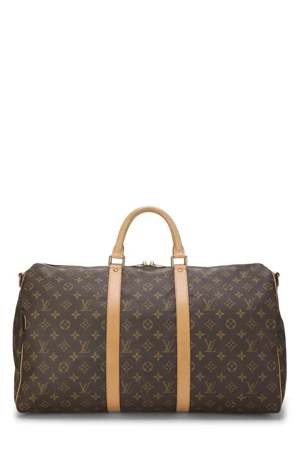 LOUIS VUITTON Monogram Keepall Bandouliere 50 - Brown