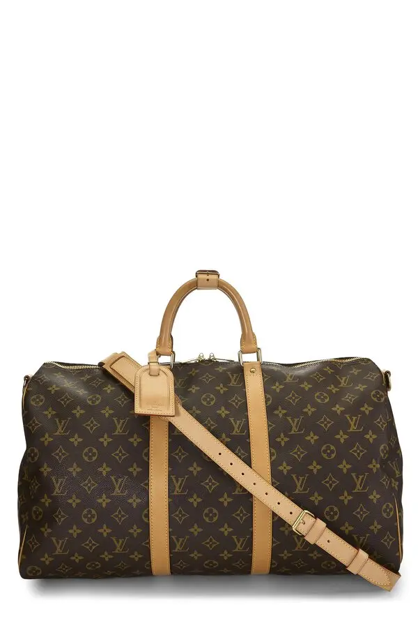 LOUIS VUITTON Monogram Keepall Bandouliere 50 - Brown