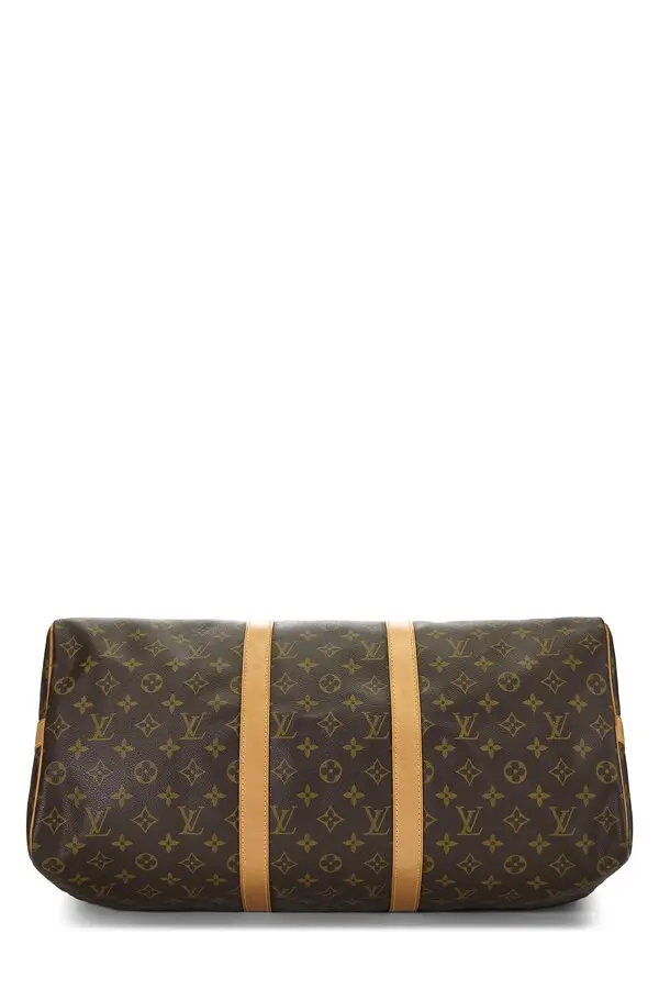 LOUIS VUITTON Monogram Keepall Bandouliere 50 Duffle Bag - Brown