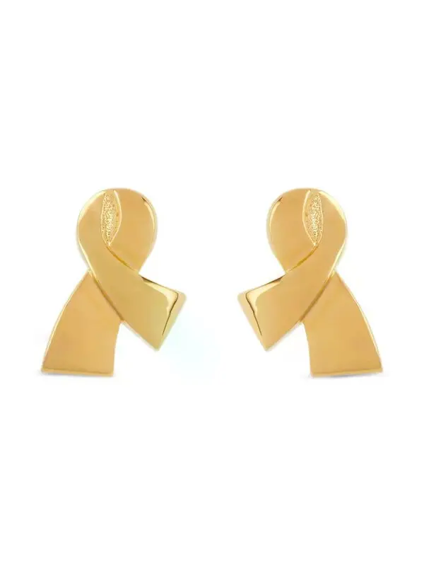 Nina Ricci 1980s Bow Clip-on Earrings - Gold
