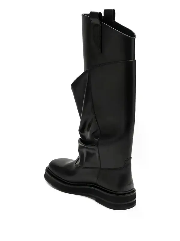 Attico Ruched Combat Boots