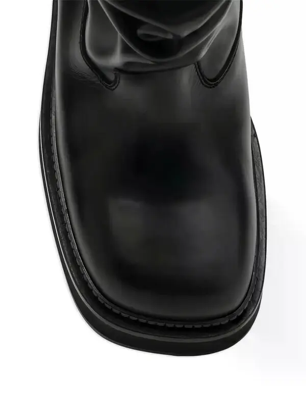 Attico Ruched Combat Boots