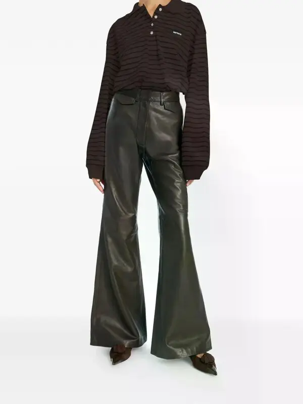 ROTATE BY BIRGER CHRISTENSEN Long-sleeve Polo Top - Brown