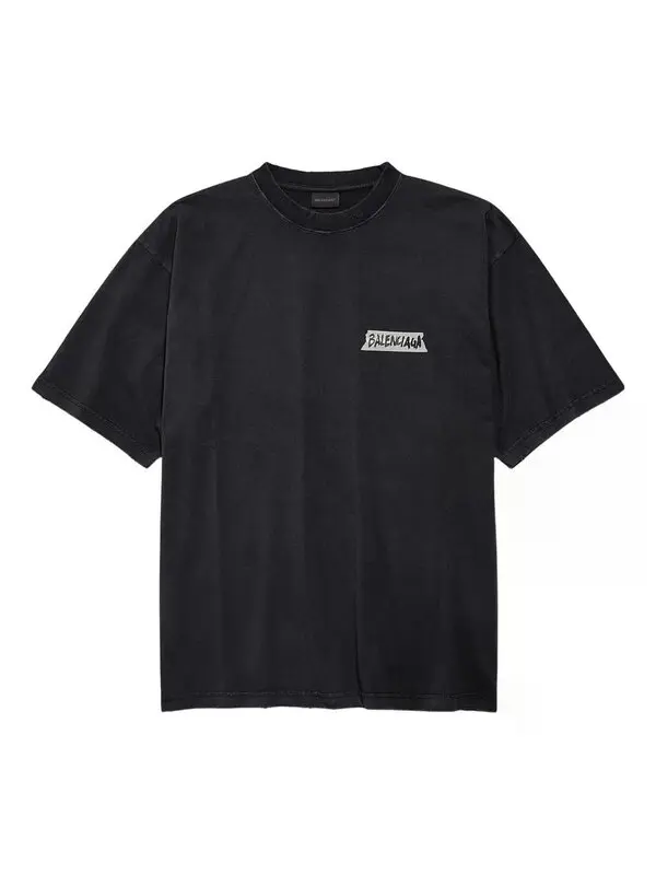 Balenciaga Logo-print T-shirt - Black