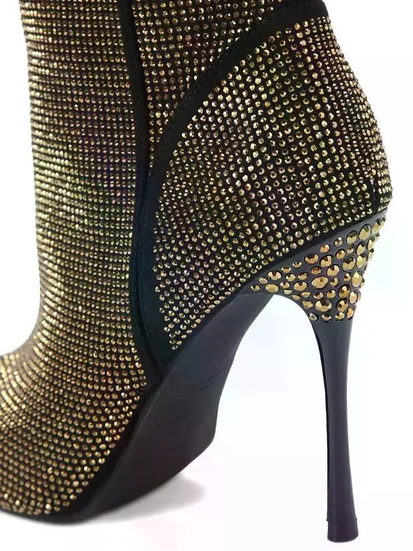 Kurt Geiger Embellished Heeled Boots - Black