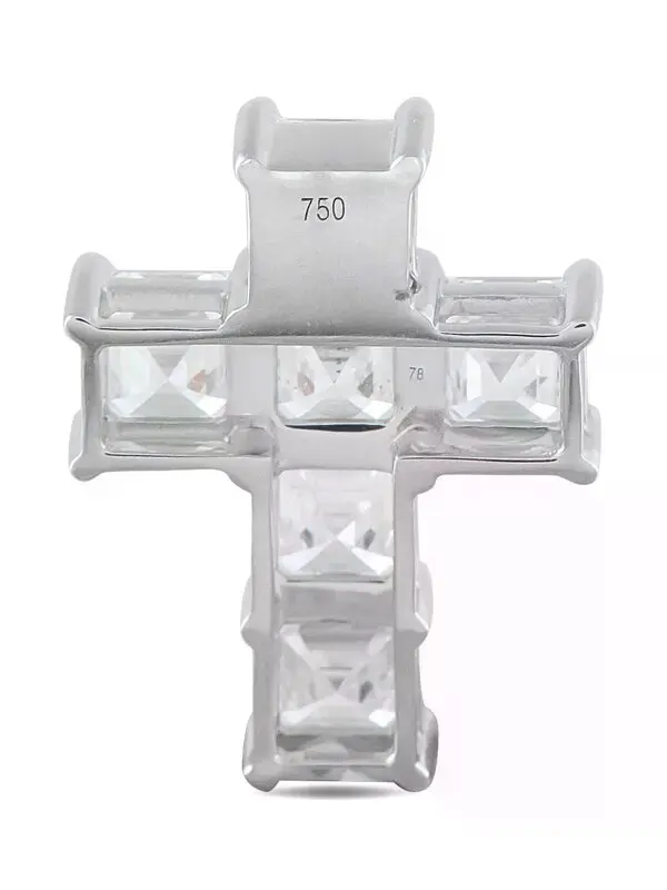 LB EXCLUSIVE Ascher-cut Diamond Cross Pendant