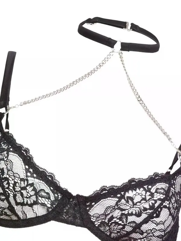 FLEUR DU MAL Bianca Chain Lace Bra