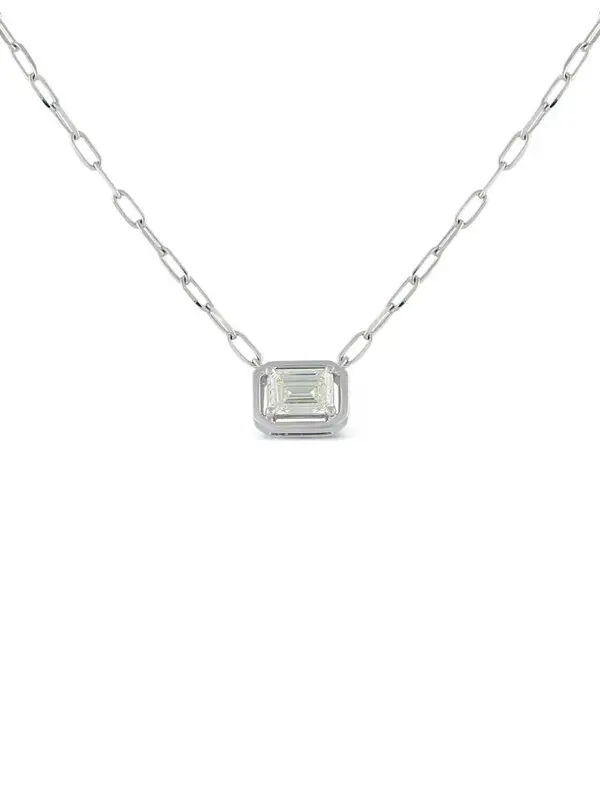 LB EXCLUSIVE Emerald Cut Diamond Necklace - Silver