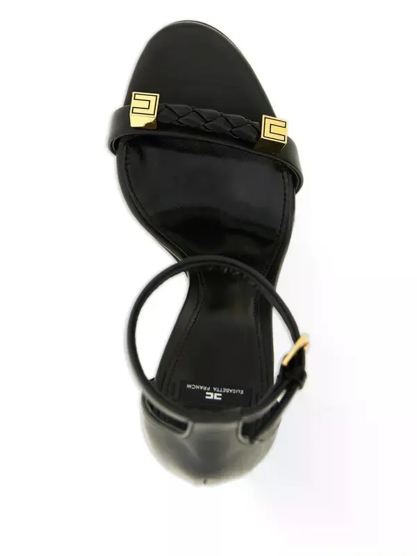 Elisabetta Franchi Woven Logo Sandals