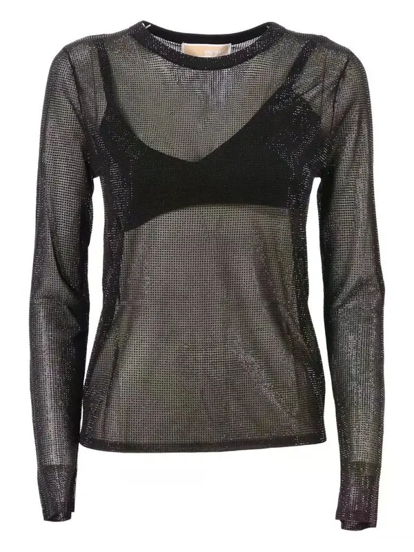 Michael Kors Embellished Mesh Top