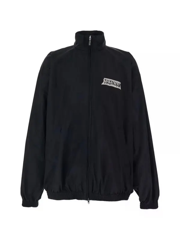 Balenciaga Zip Up Coat - Black