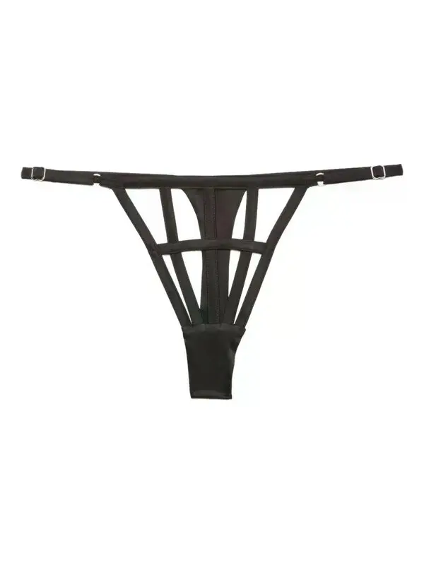 Fleur Du Mal Caged Thong - Black