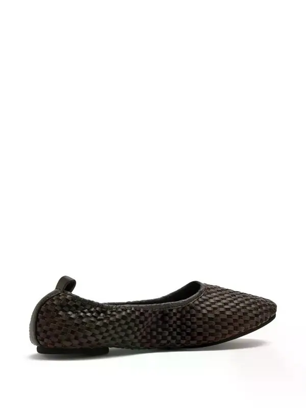 ST. AGNI Lattice-weave Ballet Flats - Brown
