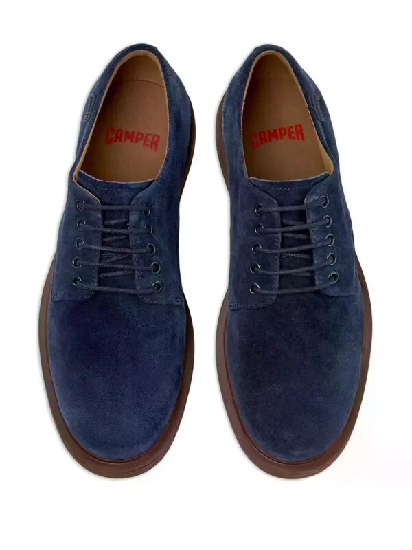 Camper Norman Suede Lace-up Derby Shoes - Blue