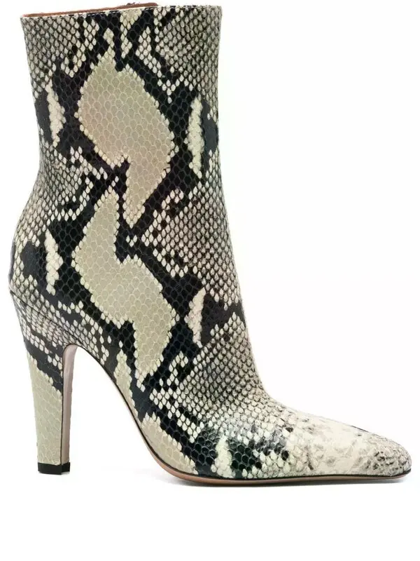 Paris Texas Belle Snakeskin Ankle Boots