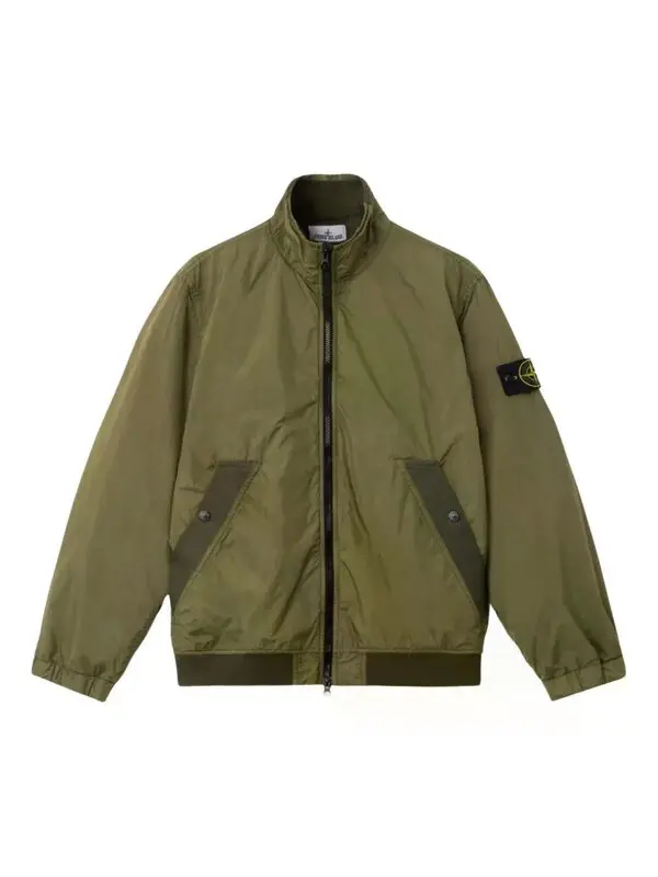 Stone Island Logo-detail Bomber Jacket - Green