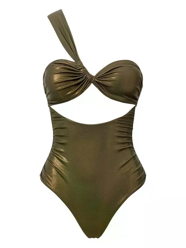 SOFIA ERHAN Aura One-shoulder Swimsuit - Green