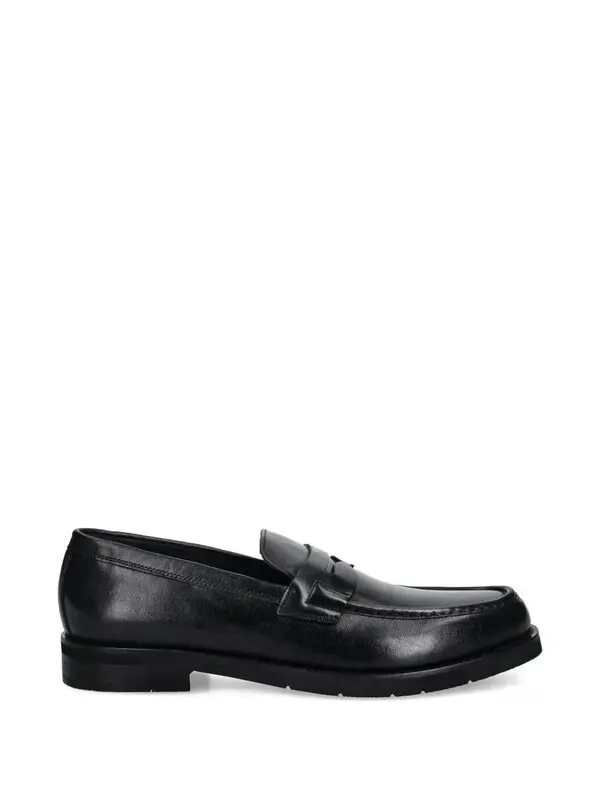 BALDININI Leather Penny Loafers - Black