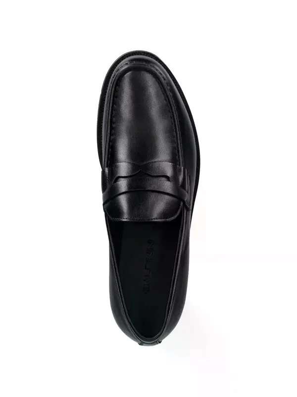 BALDININI Leather Penny Loafers - Black