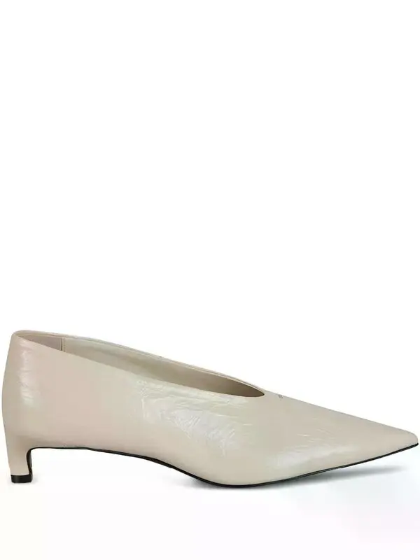 JIL SANDER Crinkled Pointed-toe Pumps